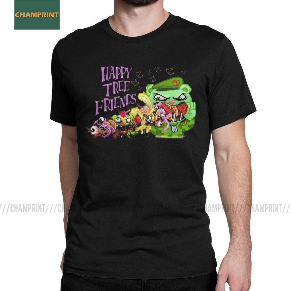 Happy BBQ Friends Happy Tree Friends Men T เสื้อ Toothy Lumpy Flippy ...