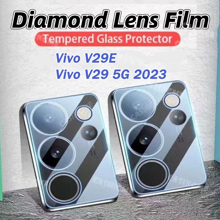ฟิล์มกระจกกันรอย เลนส์กล้อง เต็มเลนส์ Vivo V29 V29 5G V29E Y36 Y27 4G 5G Y02S V27 V27Pro แบบครอบ ...