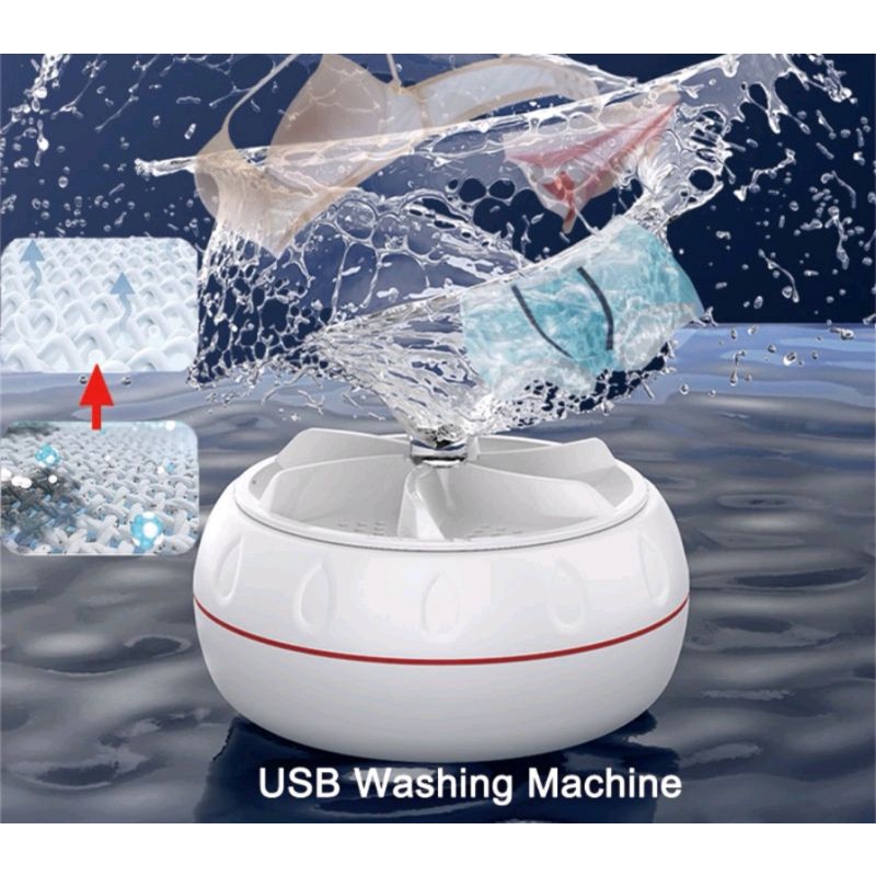 Portable USB Mini Turbine Washing Machine Laundry Mesin Turbin Basuh ...