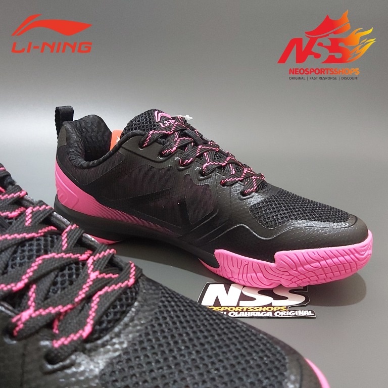 Sepatu Badminton Lining Ranger Lite Z1 Black Fuschia Original ...