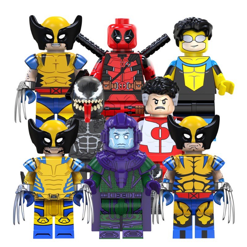 บล็อคตัวต่อฟิกเกอร์ Dead Pool Omni-Man Invincible Riot Wolf Kang Series ...