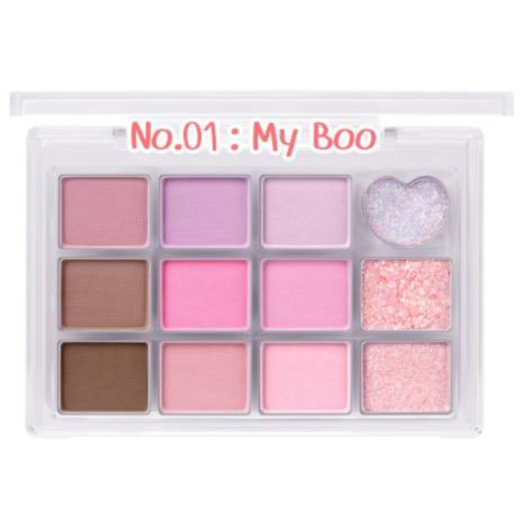 ♦️ของแท้·ส่งด่วน·ถูก♦️Odbo Real Heart Color Eyeshadow Palette #OD2019 : โอดีบีโอ ฮาร์ท คัลเลอร์ ...