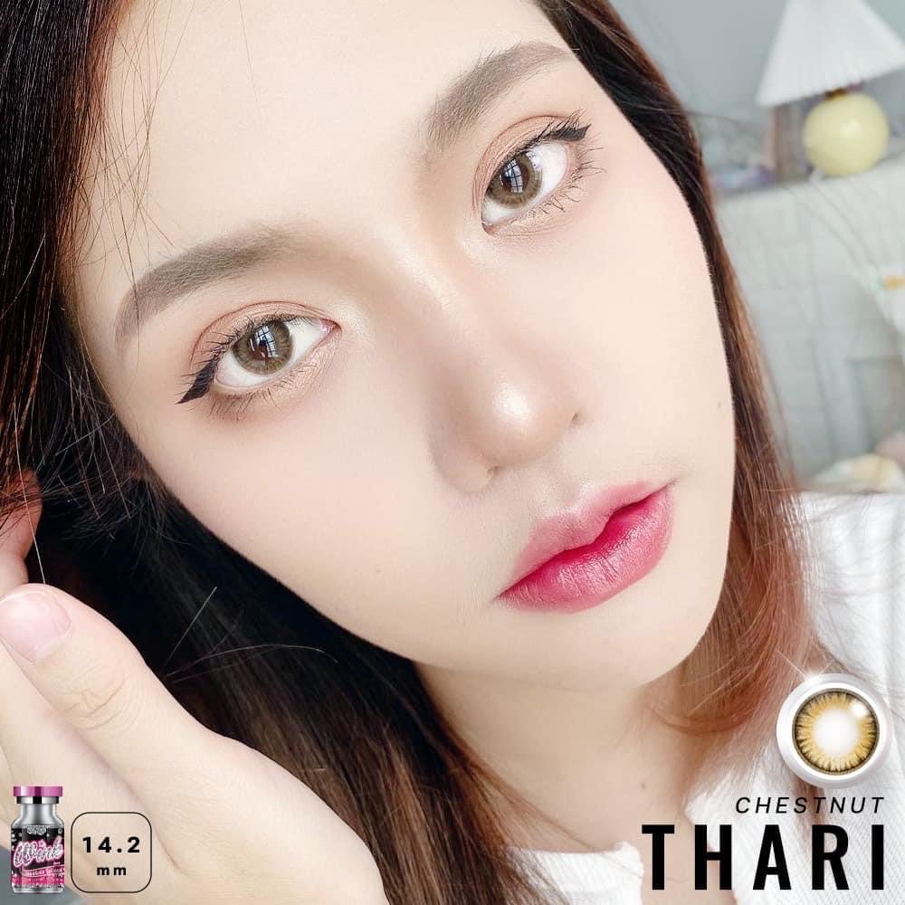 คอนแทคเลนส์(มินิ) Thari Chestnut / Gray (Wink) ⭐️ลายฮิต ขายดีมาก กรอง ...