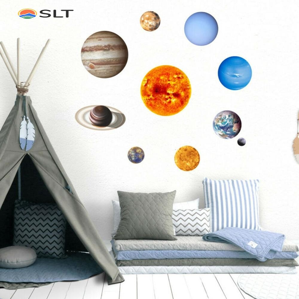 สติ๊กเกอร์ติดผนัง Home Planet Room Solar System 10 Planet Accessories ...