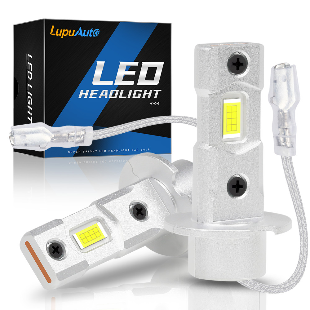 Lupuauto 2X H7 H1 H3 หลอดไฟ Led 60W 16000LM Super Bright Head ไร้สาย Mini รถ Led ไฟหน้าหลอดไฟ ...