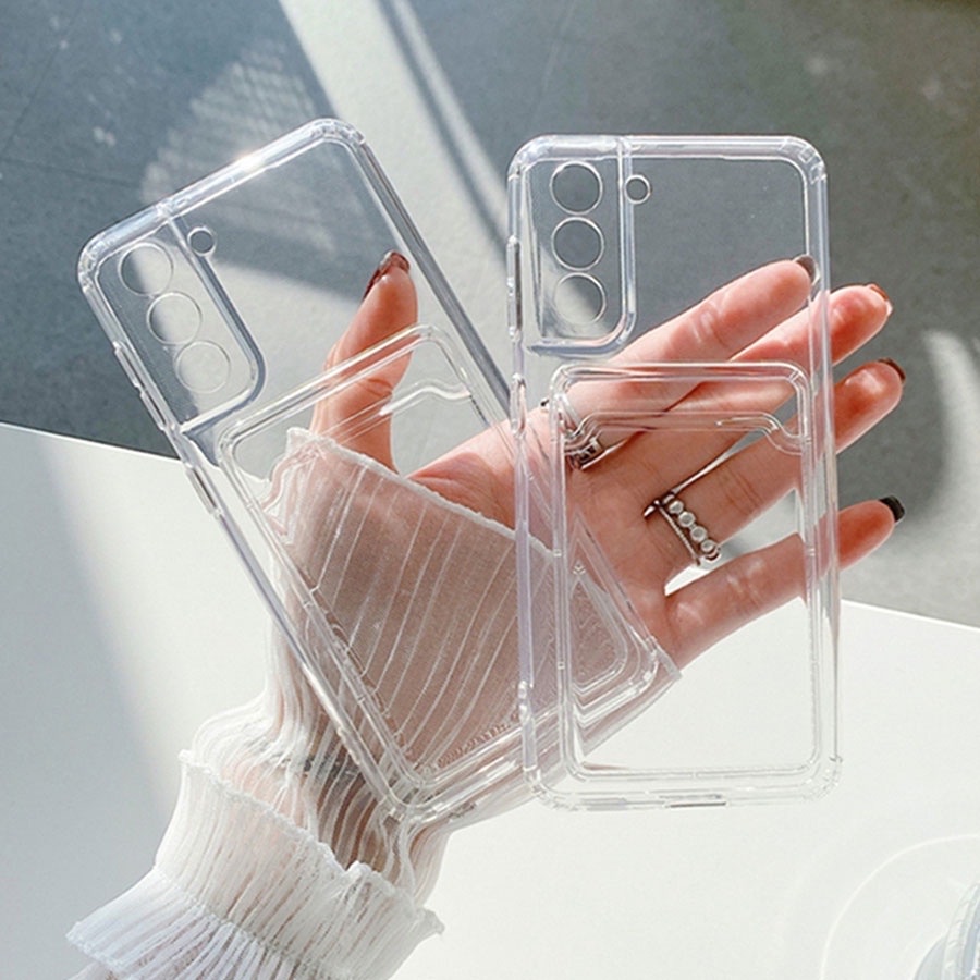 เคสโทรศัพท์ เคสใสใส่บัตร ใส่รูป ขอบกันกระแทก สําหรับ Oppo A18 A38 Reno8