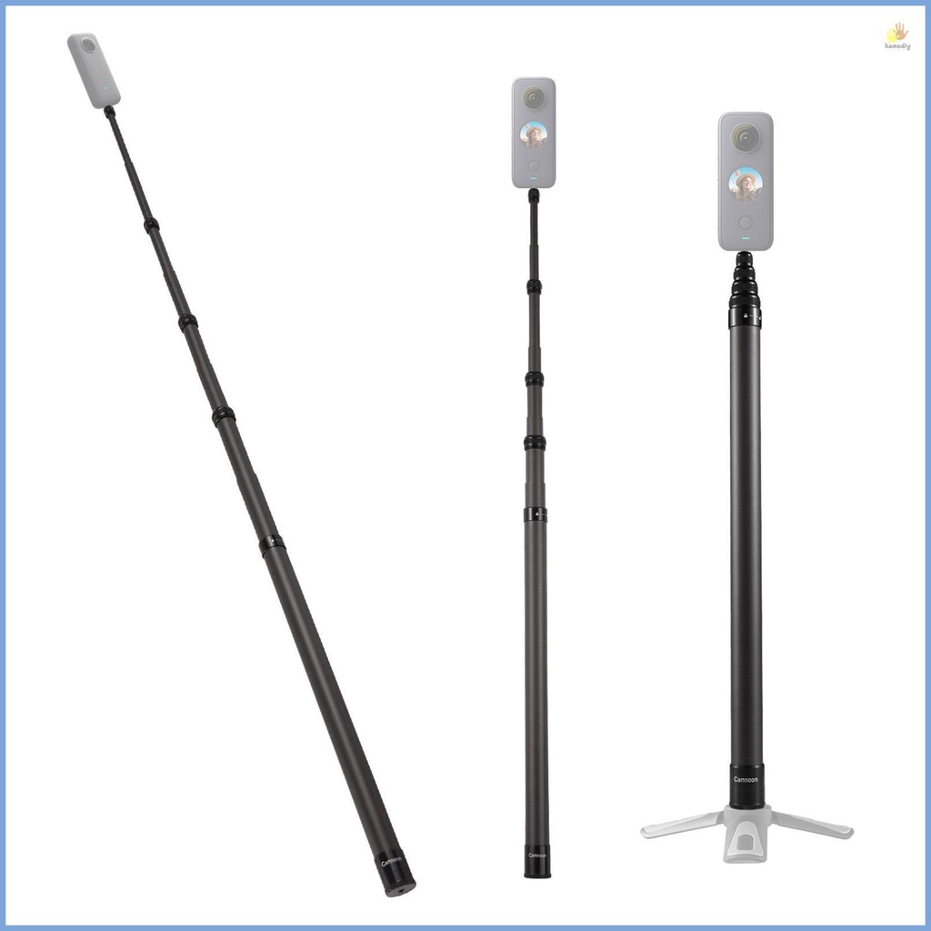 Camnoon 3M/118in Portable Selfie Stick - Carbon Fiber Telescopic Selfie ...