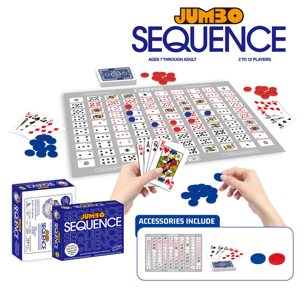 Jumbo Sequence Family Board Game FAST POSTAGE 32 x 27 Inch | Shopee ...