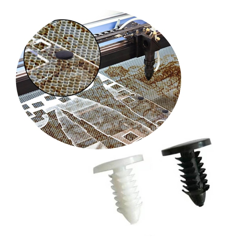 Sup 100 ชิ้น Tree-shape Rivets Push Pins Rivet รังผึ้งเลเซอร์เตียงยึด ...