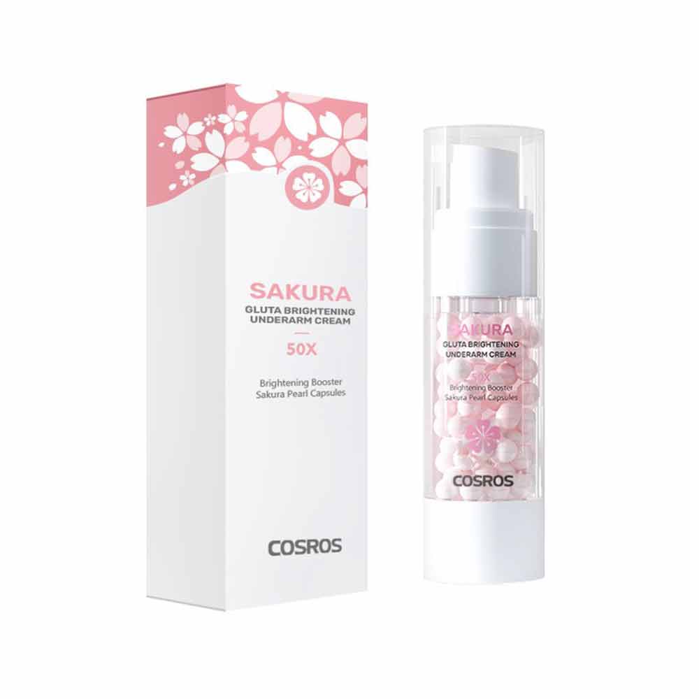 Sakura Gluta Brightening Pearl Capsules Underarms Whitening Cream 50X ...