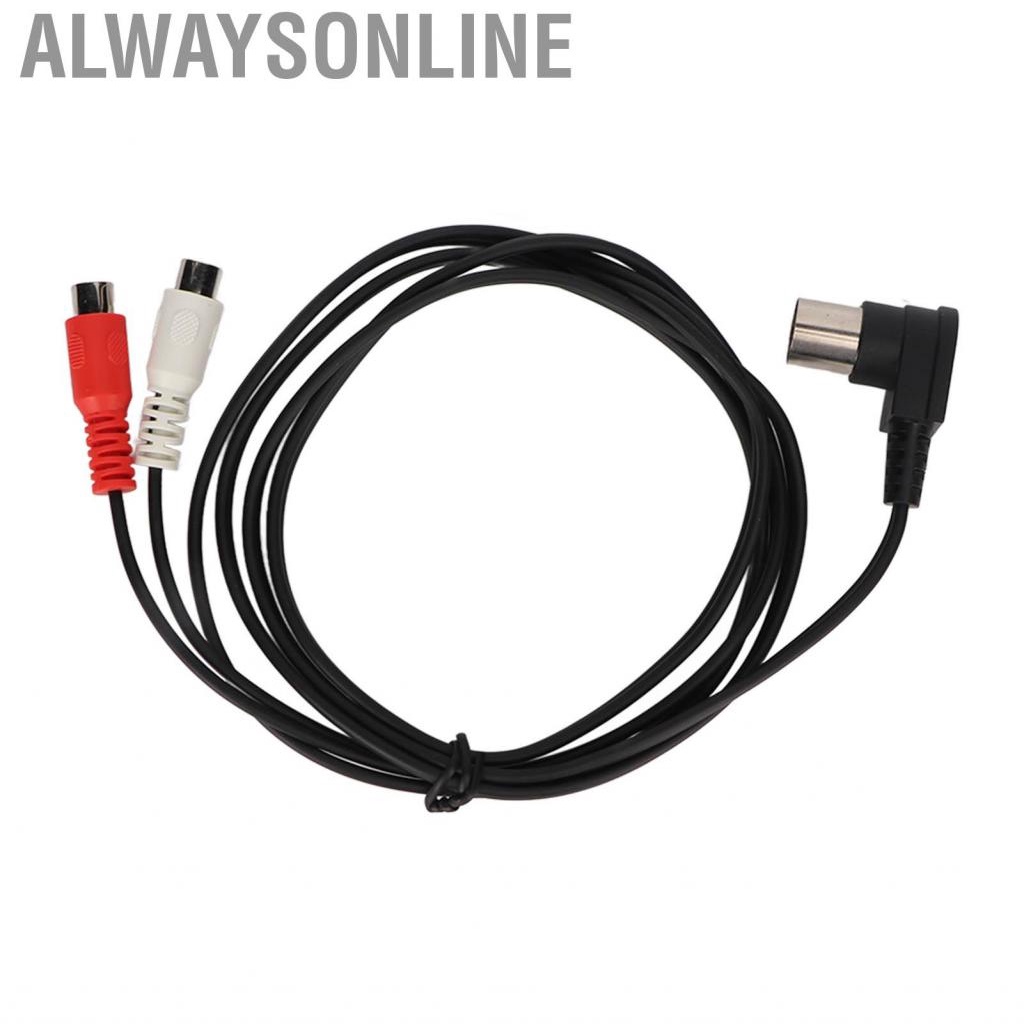 Alwaysonline DIN 5Pin Male To 2 Female 90 Degree Sound Cable 4.9ft 5PIN ...