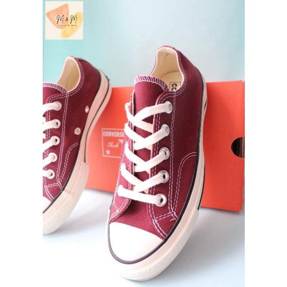 MAROON LOW CUT CONVERSE OEM Chuck Taylor Converse รองเท้าผ้าใบต่ำ ...