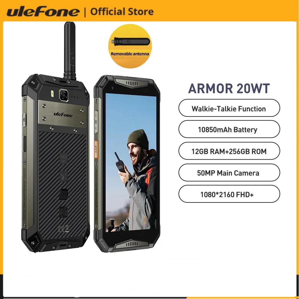 Ulefone Armor 20WT Walkie Talkieสมาร์ทโฟนที่ทนทานOcta Core 20GB + 256GB Android 12 โทรศัพท์ ...