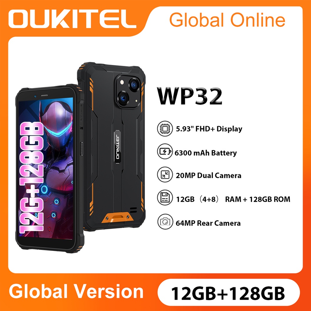 Oukitel WP32 สมาร์ทโฟน กล้องคู่ 4GB+128GB 6300mAh 5.93 นิ้ว HD+ Android ...