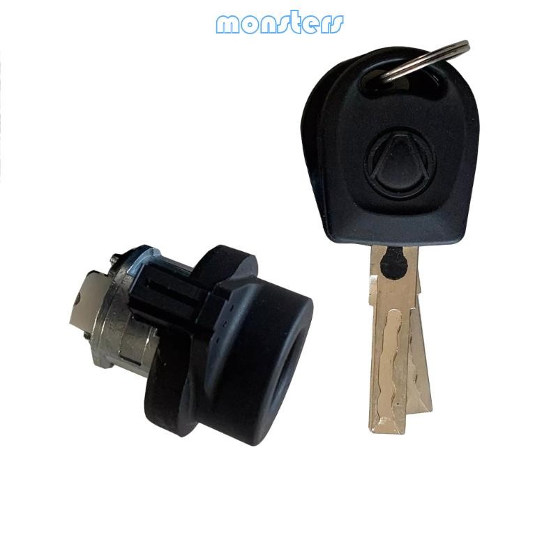 Mon โลหะพวงมาลัยจุดระเบิด Starter สวิทช์ล็อค Barrels กระบอก 2 ปุ่ม ...