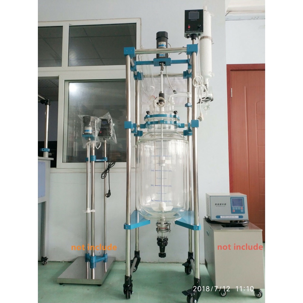 100L Explosion Proof Motor Jacket Chemical Reactor, Glass Reaction ...
