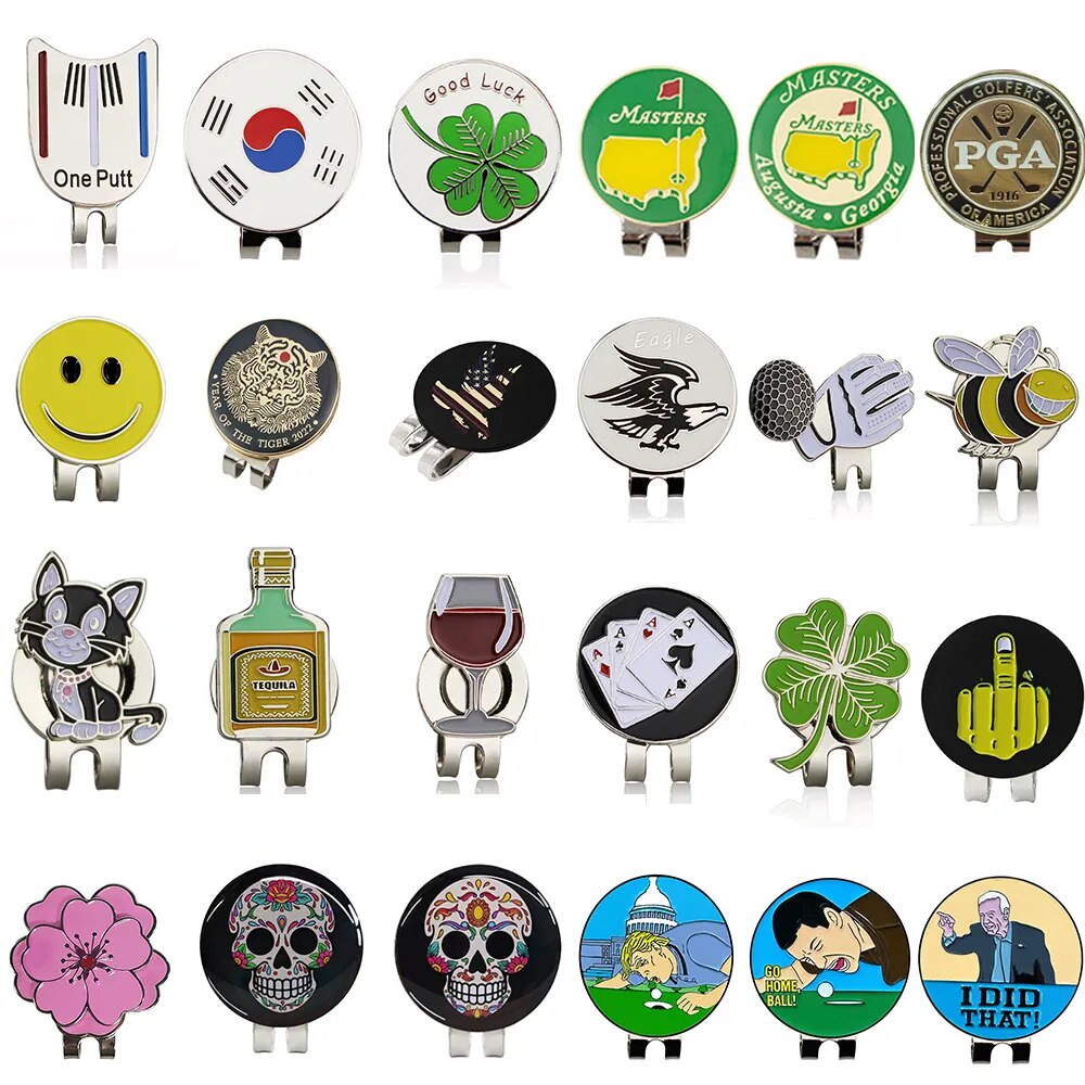 Golf Ball Marker Hat Clip With Magnet Ball Mark One Putt Golf Putting ...