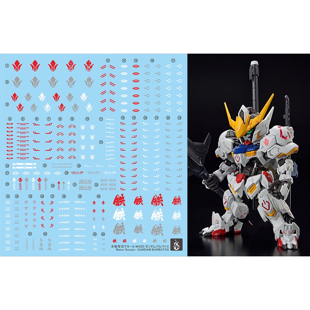 YAN MGSD Barbatos Water Slide Decal Fluorescent Type | Shopee Thailand