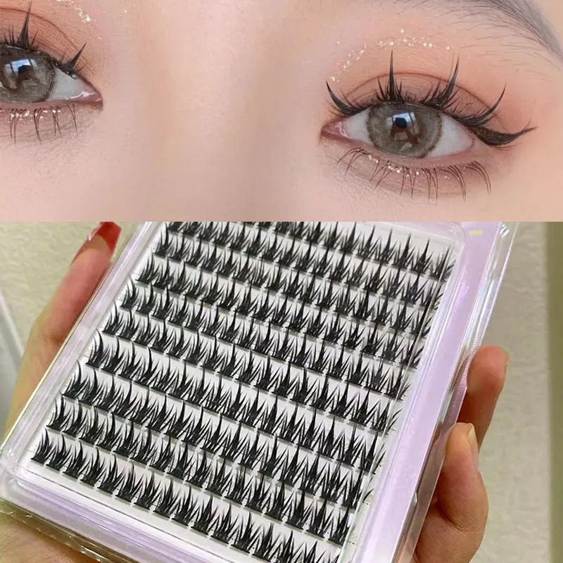 Clusters Eyelash Extensions 10 แถวขนาดใหญ่ความจุรัสเซีย Lashes DIY Segmented False Lash ธรรมชาติ ...