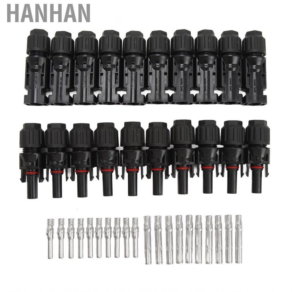 Hanhan 10 Pairs 1000V 30A Male Female Solar Connectors PPO IP67 Panel ...