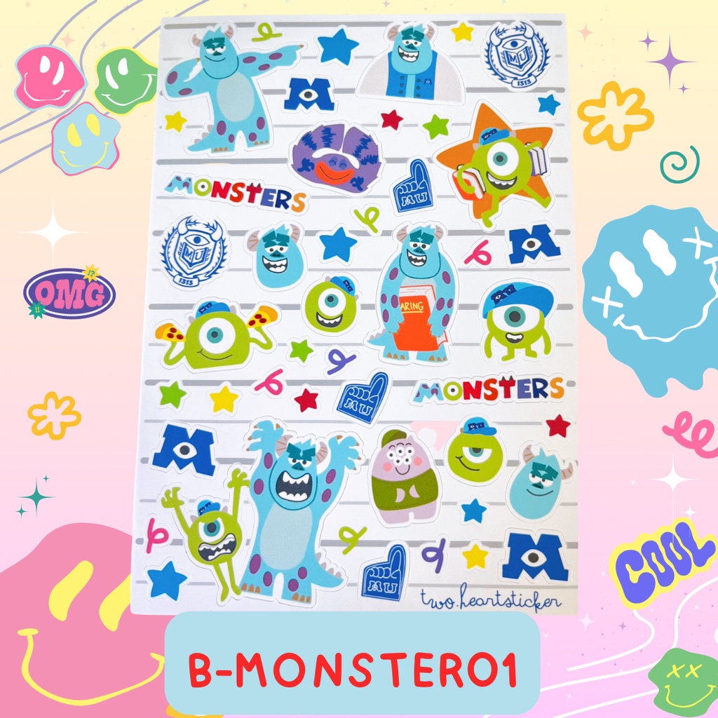 ตระกร้ารวม สติ๊กเกอร์ ลายStickerทำเคสโทรศัพท์ Monster inc มอนเตอร์อิ้ง ...