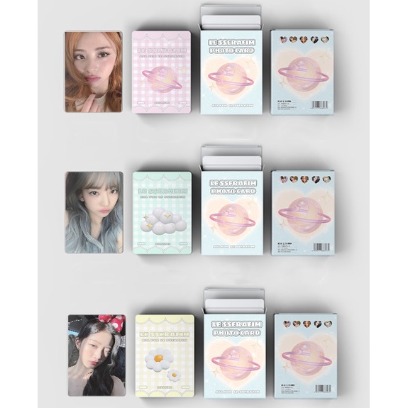 50-55pcs LE SSERAFIM Laser HOLOGRAPHIC LOMO Cards Sakura CHAEWON YUNJIN ...