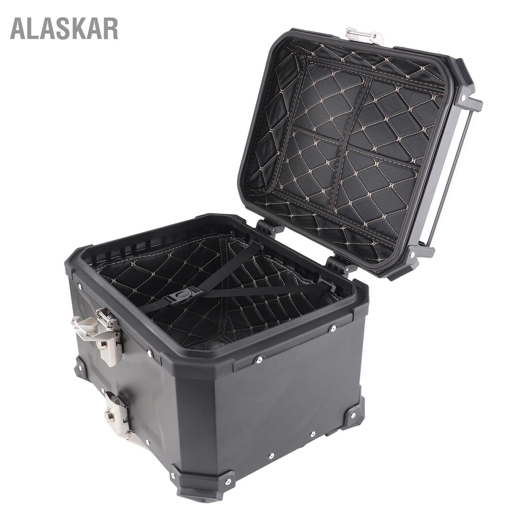 ALASKAR Universal สีดำ 45L รถจักรยานยนต์ผจญภัยอลูมิเนียมกรณีกล่องท้าย ...