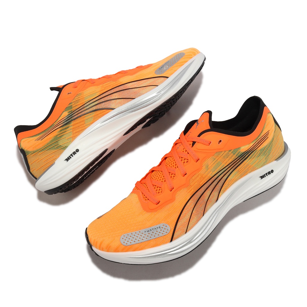 Puma Jogging Shoes Liberate Nitro 2 Orange Black Reflective Nitrogen ...