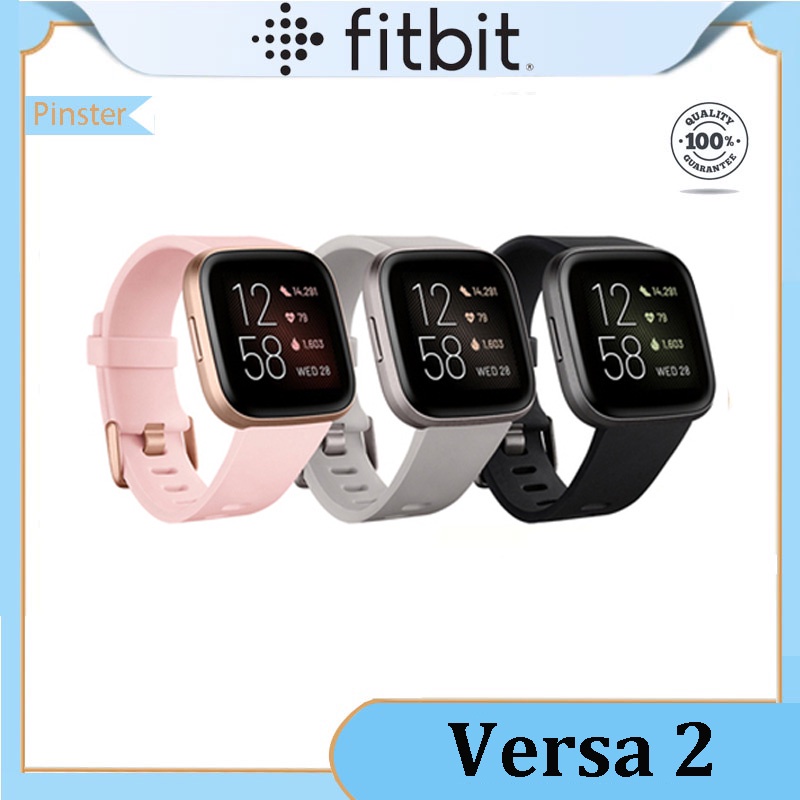 Fitbit Versa 2 สมาร์ทวอทช์ ฟิตเนส วัดอัตราการเต้นของหัวใจ กันน้ํา ใหม่ ของแท้ Fitbit Versa2 ...