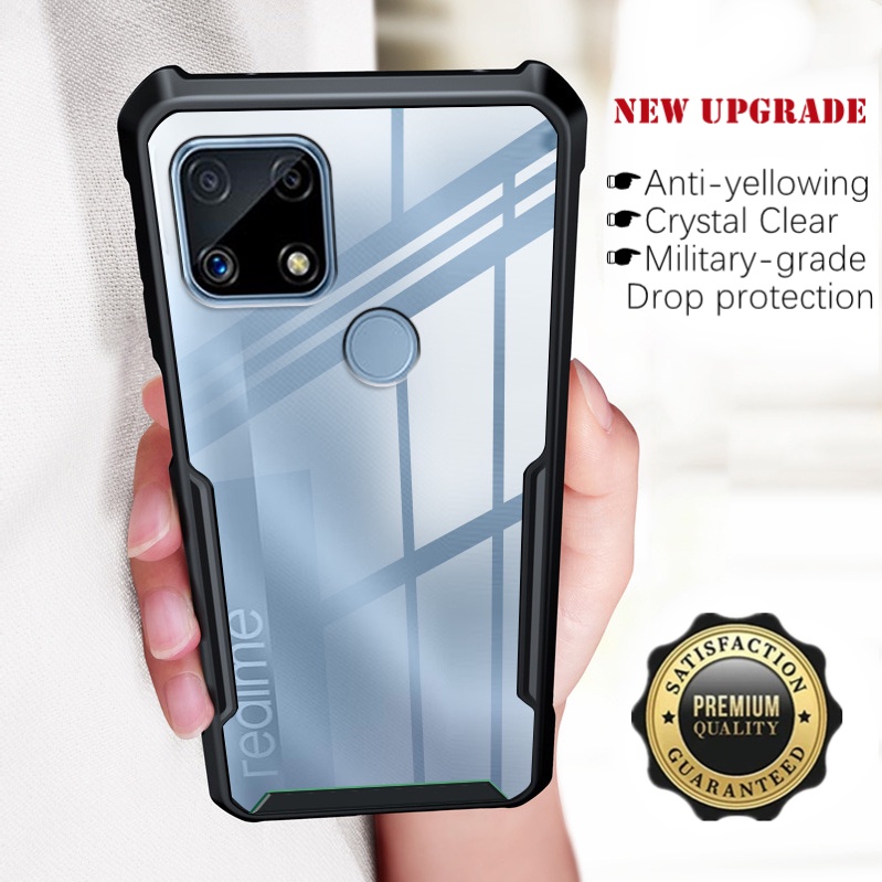 สําหรับ Realme C12 RMX2189 บาง อะคริลิคใส เคสด้านหลัง พร้อมมุมเสริม ...