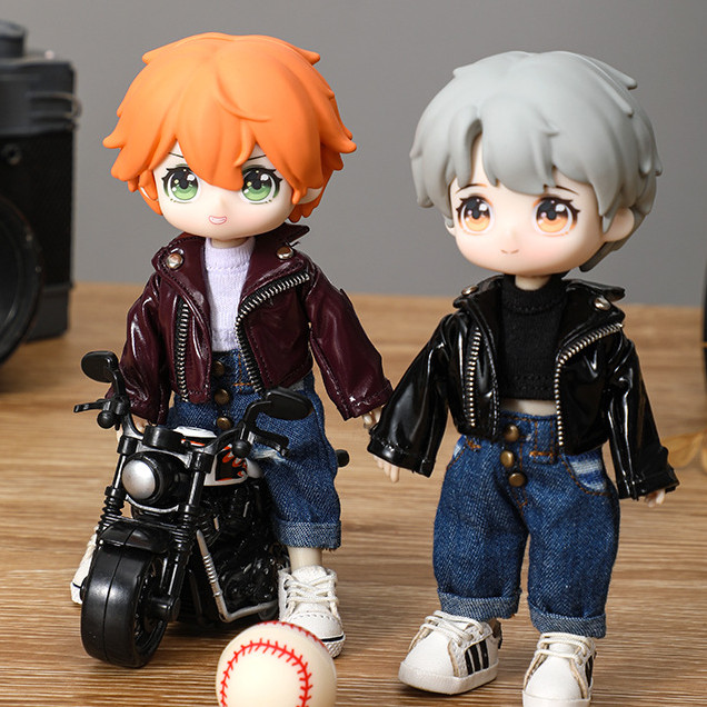 เสื้อแจ็กเก็ตหนัง ob11 Nendoroid GSC YMY obitsu11 1/12 BJD BODY9 DDF ...