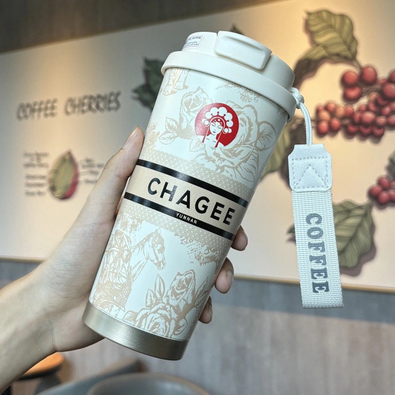 แก้วกาแฟ Bawang New Tea Ji แก้วเก็บความเย็น 316 สแตนเลส ถังในติดรถยนต์ ...