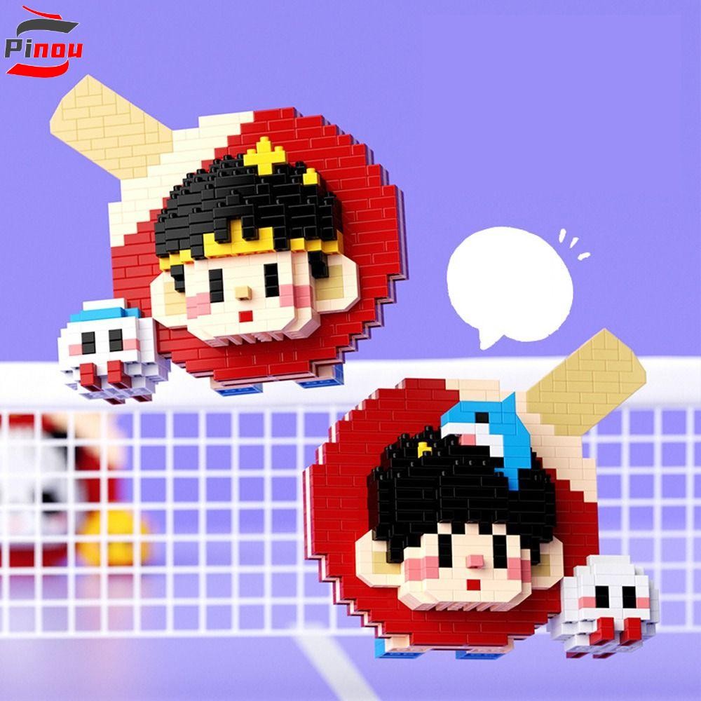Pinou ไม้ปิงปองบล็อกอาคาร,ประกอบรุ่น Ping-pong Micro Particle, Stitch ...