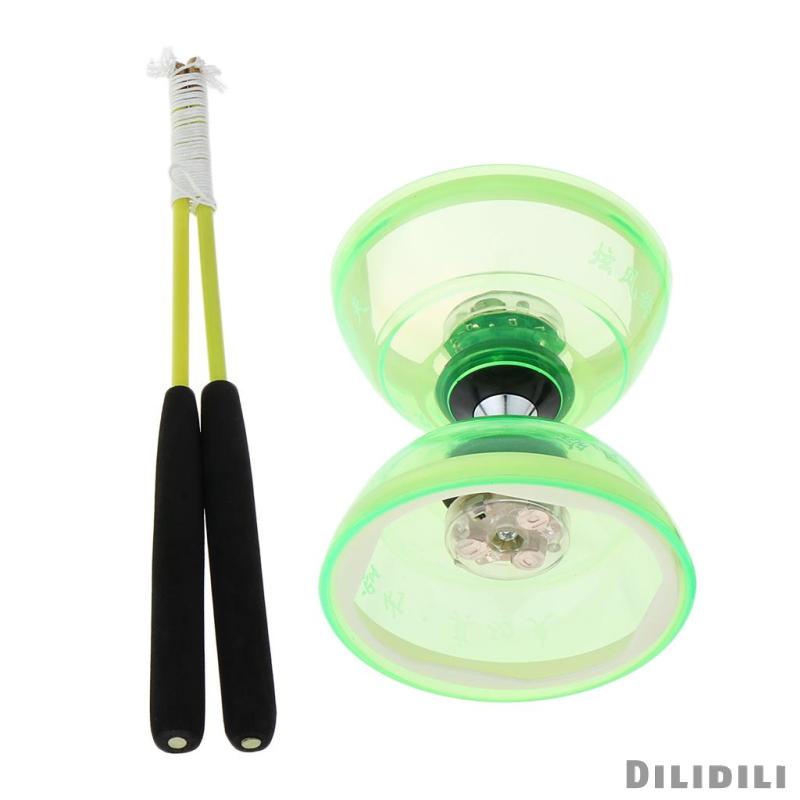 [ ลูกปืนสามตัว Diabolo LED ของเล่นจีน, เกมจูกกิ้งไดอะโบลอส ของเล่น, เกม ...