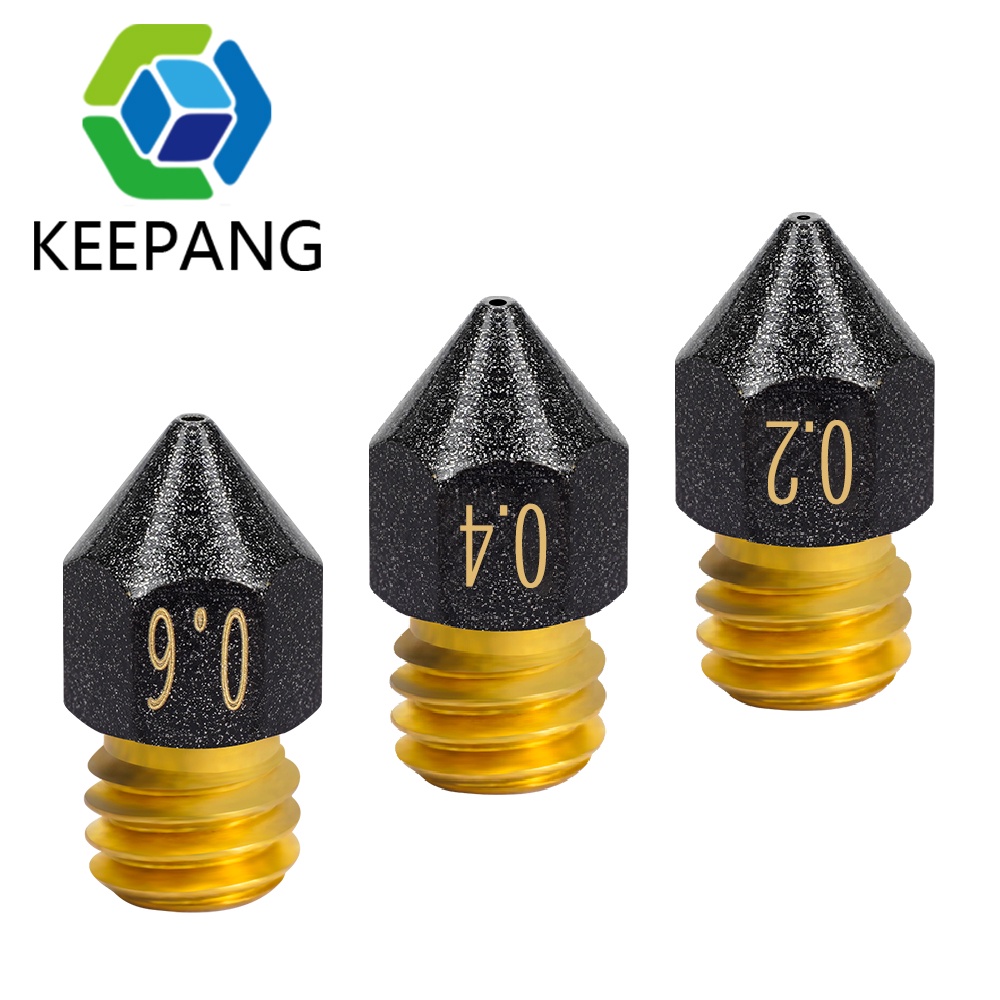 5Pcs KeePang MK8 Brass PTFE coating Nozzle Non stick PLA Extruder Print ...
