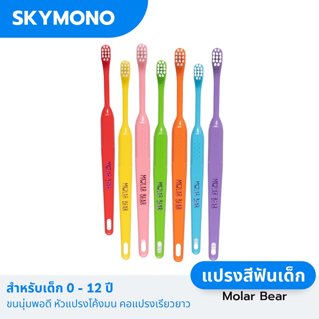 ส่งทุกวัน แปรงสีฟันเด็ก MOLAR BEAR (เด็กเล็ก 0-3 / 3-6 ปี) ขนนุ่มพอดี ...