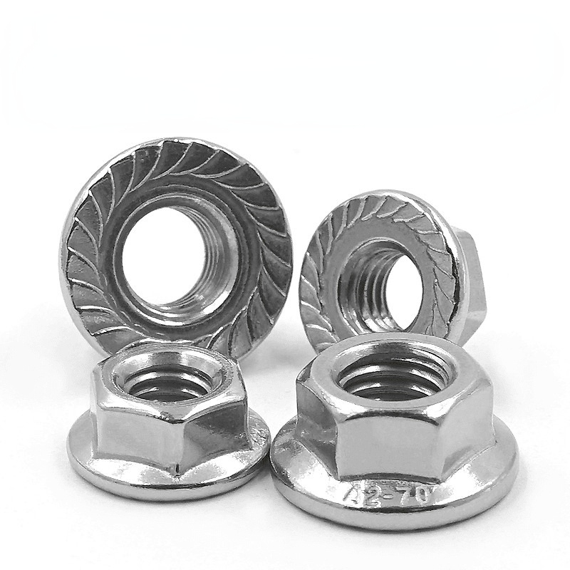 304 stainless steel flange nut, hexagonal anti slip screw cap with ...