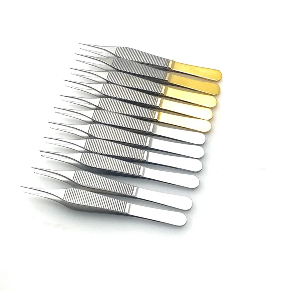 Ophthalmic Tweezers Tissue Forceps Stainless steel Teethed /Platforms ...