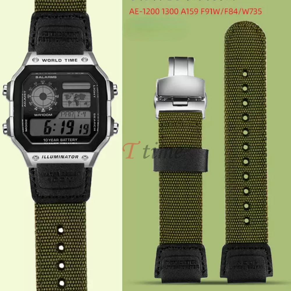 สายนาฬิกาข้อมือไนล่อน 18 มม. แบบเปลี่ยน สําหรับ Casio AQ-S810 AQ-S810W ...