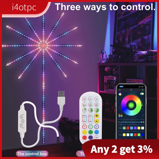 I4otpc ไฟพลุ Led พร้อมรีโมต และแอพควบคุม 24 โหมด 3 โหมดเพลง ความสว่างสูง | Shopee Thailand