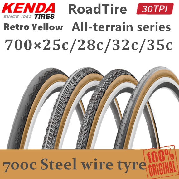 Kenda ยางจักรยานเสือหมอบ 700*25c 28c 32c 35c สีเหลือง สไตล์เรโทร ทนต่อ ...