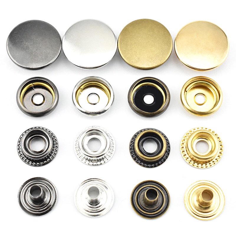 25 sets/100PCS bag 10/12.5/15/17/20mm hand pressed metal snap button ...