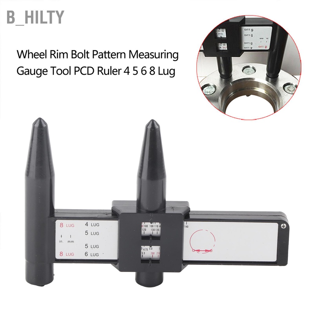 B_HILTY รถล้อขอบ Bolt รูปแบบเลื่อนวัดเครื่องมือ PCD ไม้บรรทัด 4 5 6 8 ...