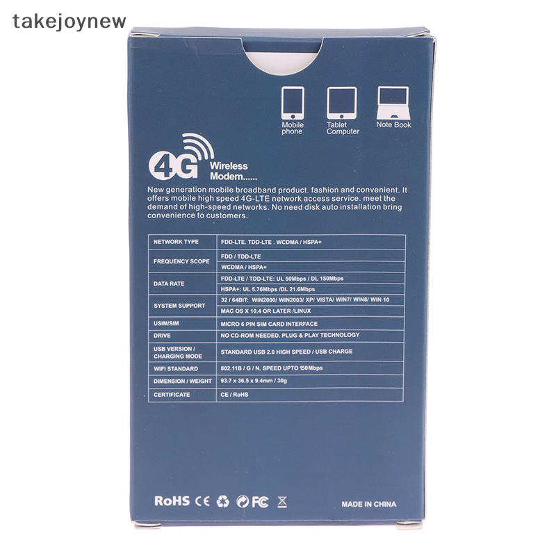 [takejoynew] อะแดปเตอร์เราน์เตอร์ไร้สาย 4G LTE USB WiFi โมเด็มโมเด็ม ซิมการ์ด USB KLB | Shopee ...