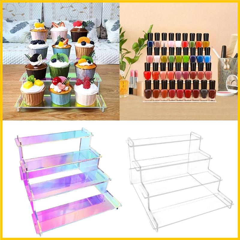 Runun ชั้นวางขนมหวาน คัพเค้ก แบบพลาสติกใส 4 ชั้น | Shopee Thailand