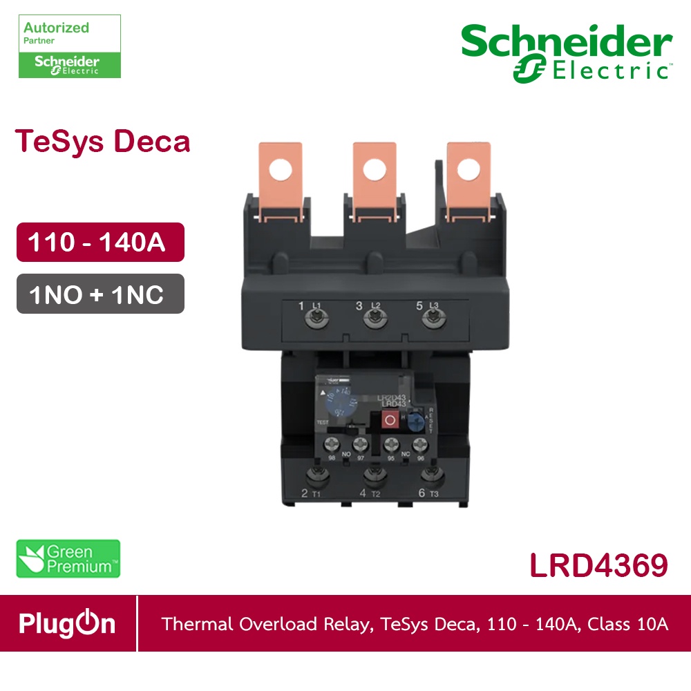 Schneider Electric - TeSys LRD overload relays AC3 75kW/400V, 100HP ...