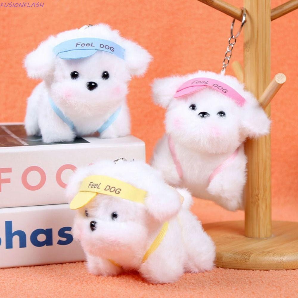 Fusionflash ตุ๊กตาสัตว์จี้, PP Cotton Plushies ตุ๊กตาลูกสุนัขตุ๊กตาพวงกุญแจ,น่ารัก Ins นุ่ม ...