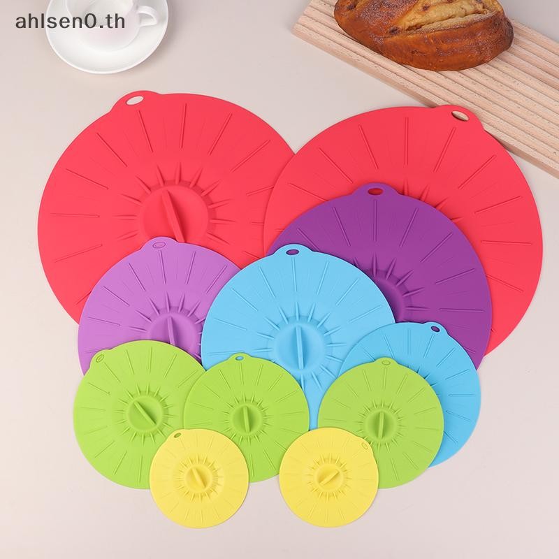 Ahlsen0 5/6 ชิ้นเป็นมิตรกับสิ่งแวดล้อมการเก็บรักษาฝาครอบอาหาร Ftorage สามารถใช้ป้องกันการรั่วไหล ...