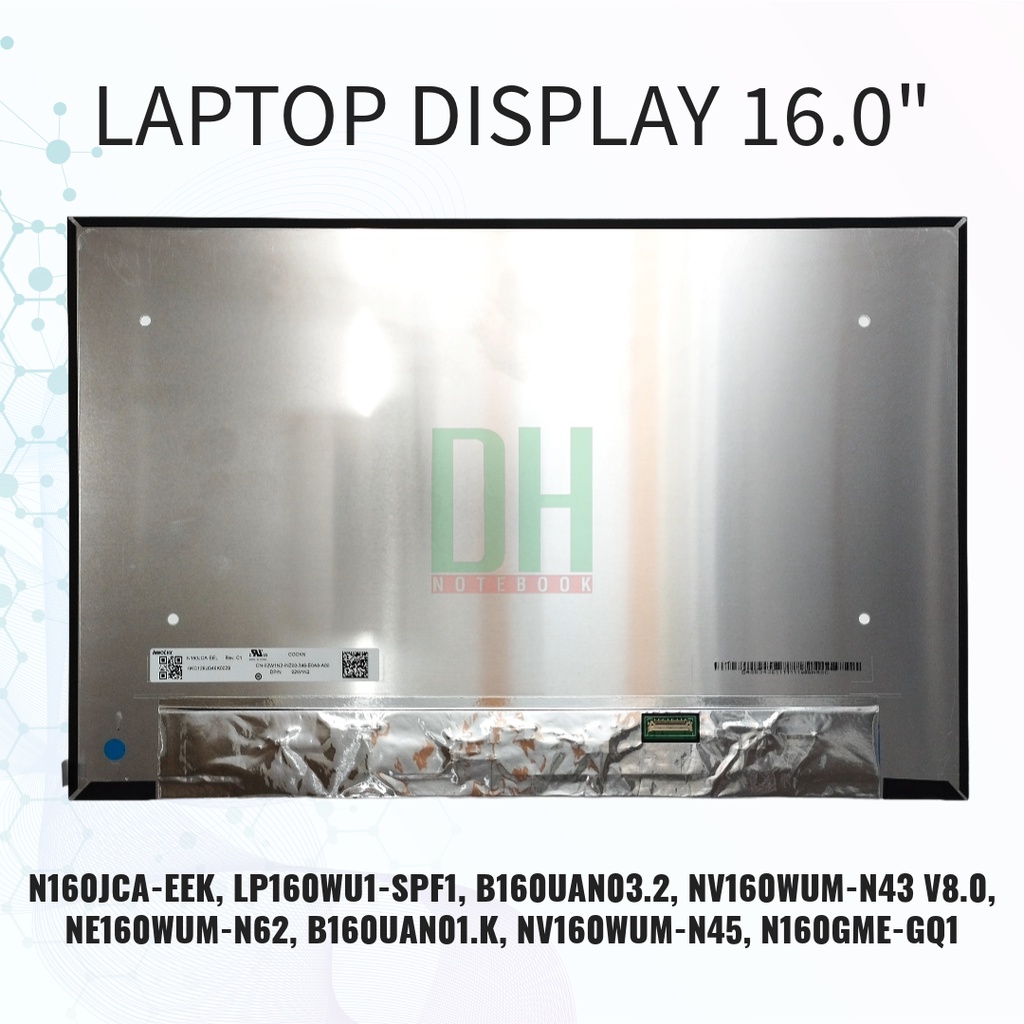 16.0 Slim 30PIN IPS 60hz พินตรง N160JCA-EEL N160JCA-EEK, LP160WU1-SPF1 ...