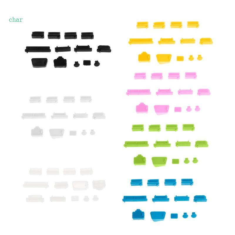 Char 13 ชิ้น ปลั๊กป้องกันฝุ่น ซิลิโคนนุ่ม พอร์ตข้อมูล USB ชุดป้องกัน ...